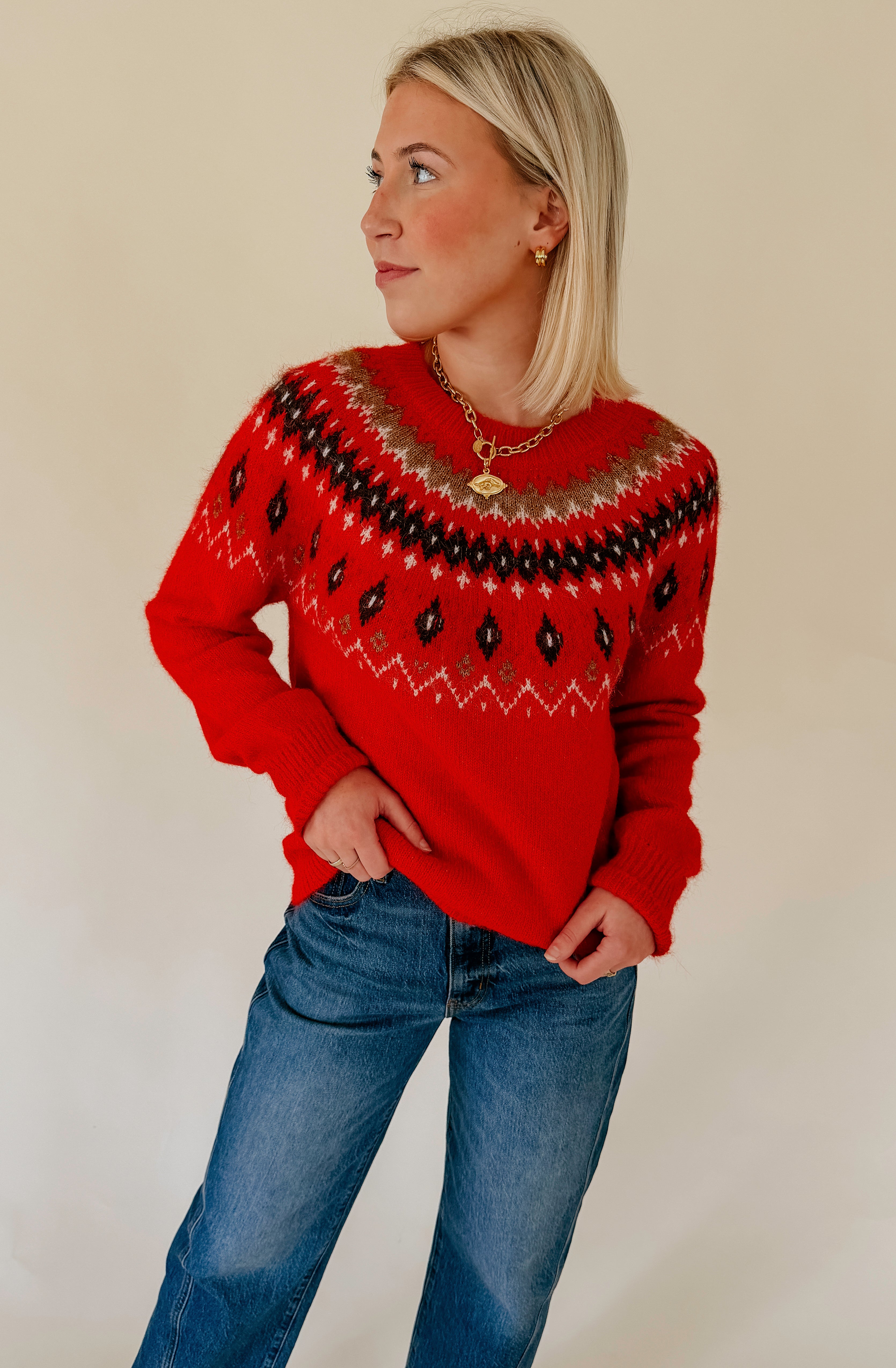 ALL I WANT FAIR ISLE SWEATER – E.Leigh's